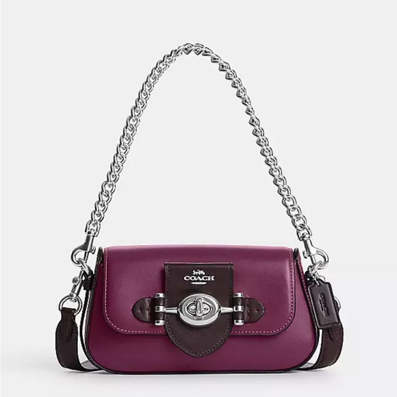 Coach | Bags | Coach Brie Shoulder Bag In Deep Berry | Poshmark